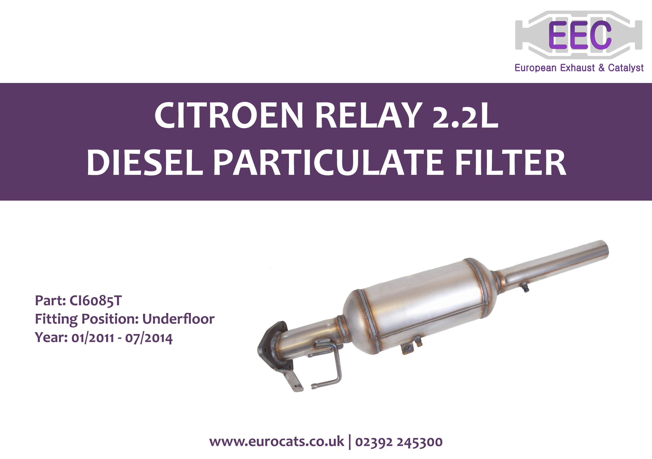 Have you seen our Citroen Relay 2.2L Diesel Particulate Filter? - EEC
